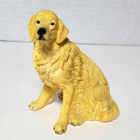 Accents | Golden Retriever Dog Realistic Sculpture Resin Statue Rare ...